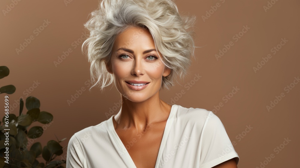 Portrait Woman Her 60S Smiling Looking, Desktop Wallpaper Backgrounds ...