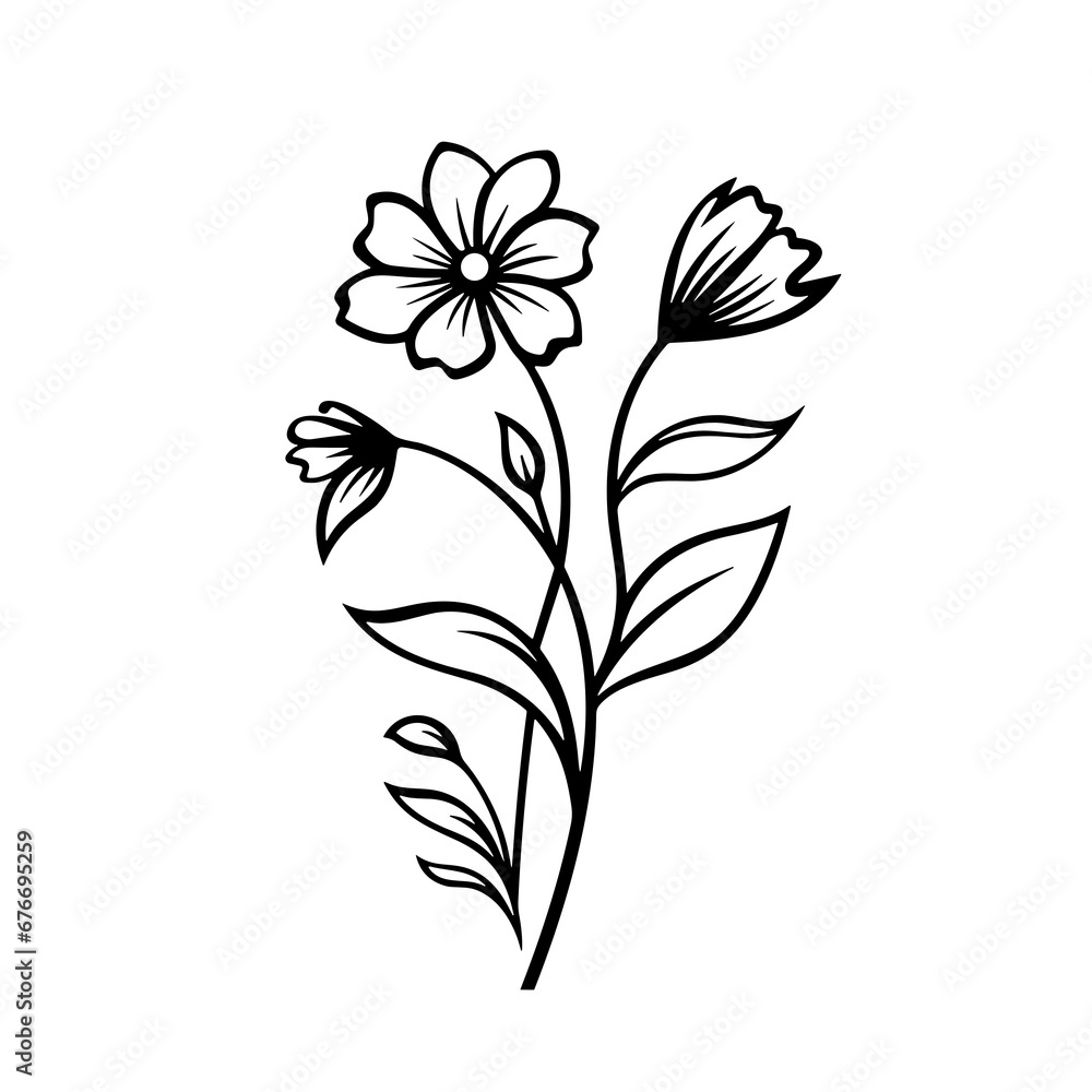 line drawing, line art png, line art prints, spring clipart, line art ...