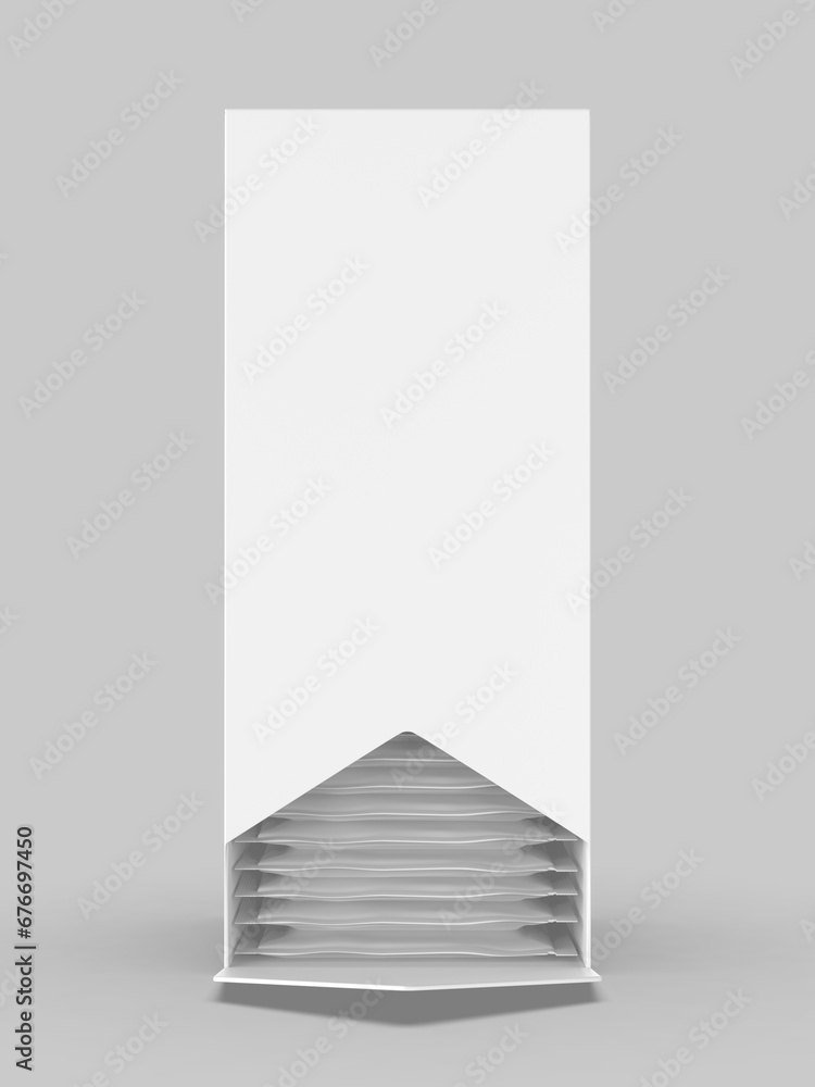 Blank tea sachet dispenser box mock up template. 3d illustration. Stock ...
