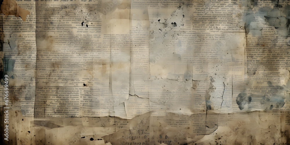 old newspaper wallpaper distressed texture ромкост, in the style of ...