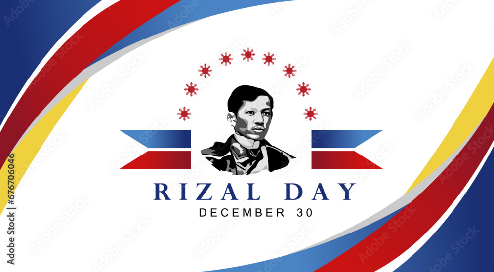 Happy Rizal Day Vector Illustration with Silhouette and Philippines ...