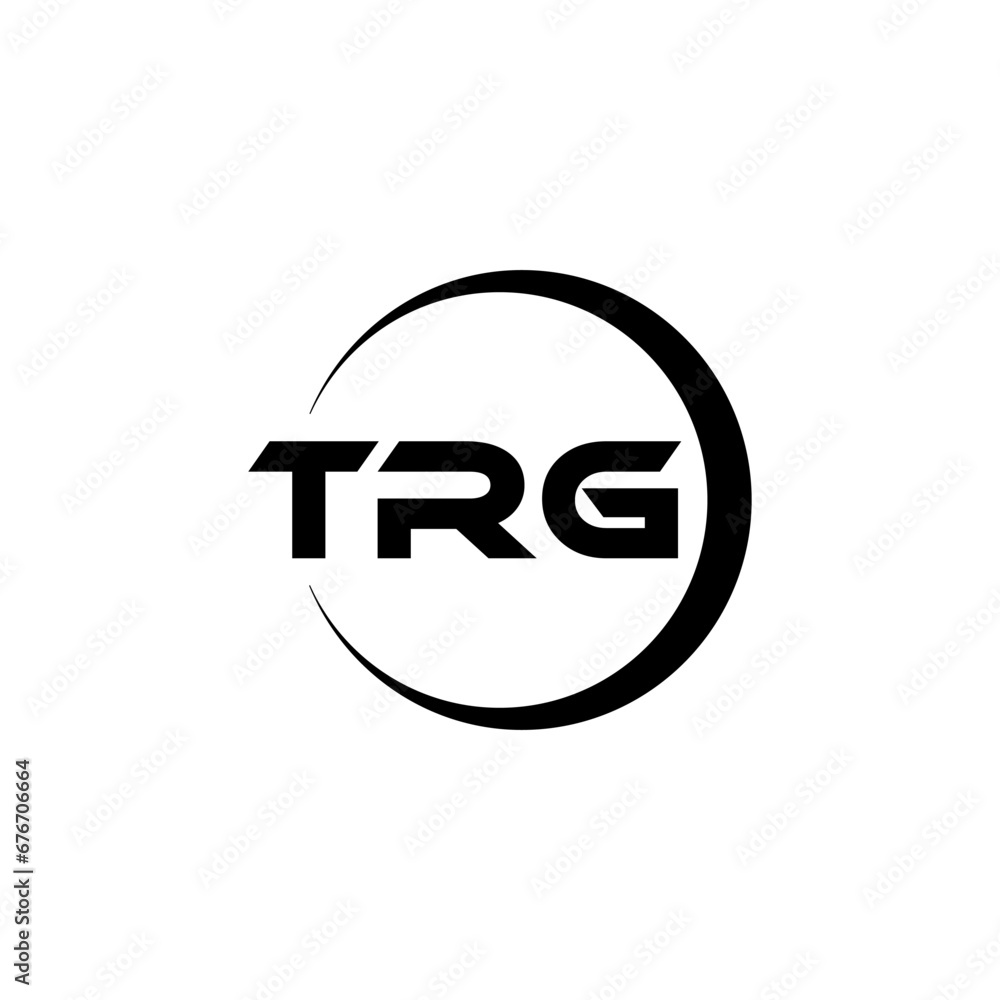 TRG letter logo design with white background in illustrator, cube logo ...