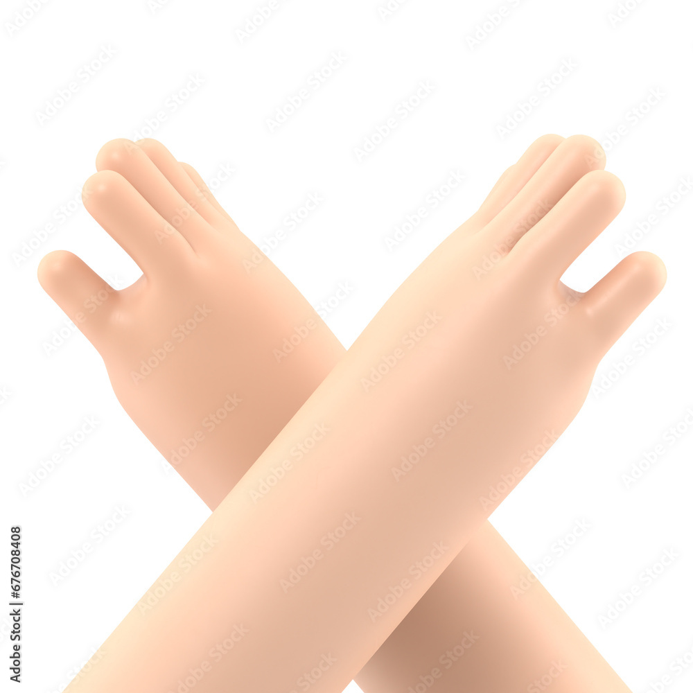 Gesture Crossed Hands Rejection Expression Crossing Arms Negative Symbol Stop Sign Saying No