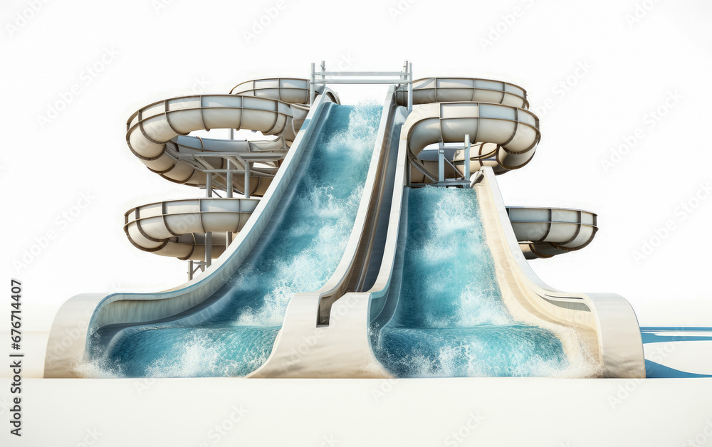 Water slide in aquapark isolated on a transparent background Stock ...