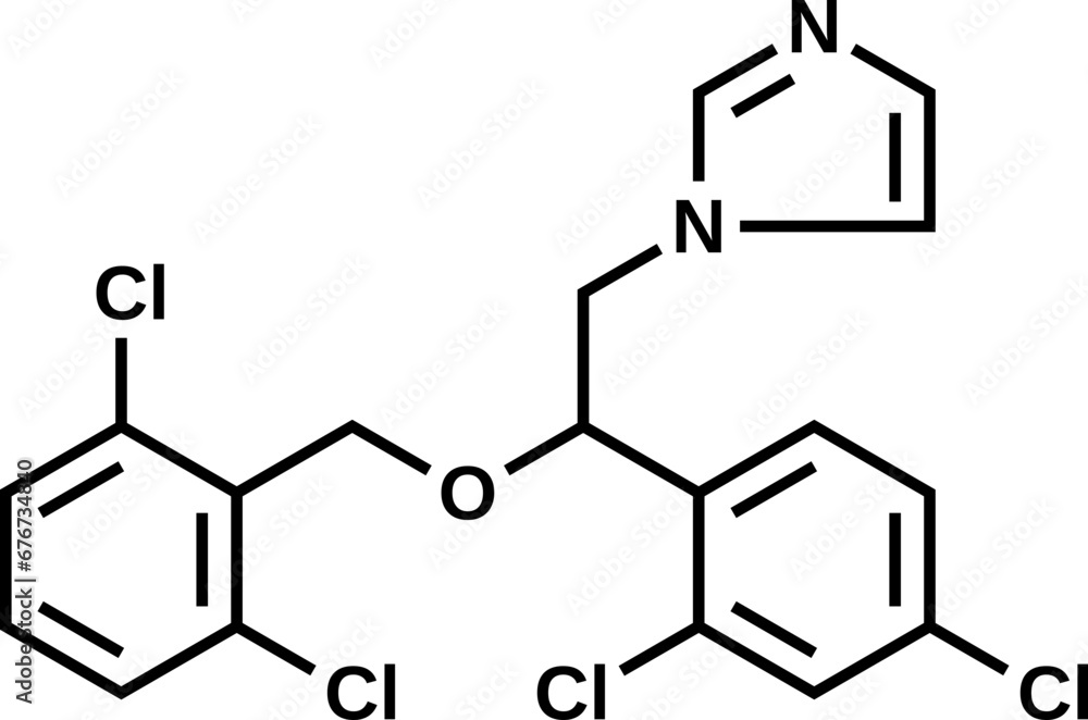 Isoconazole structural formula, vector illustration Stock Vector ...