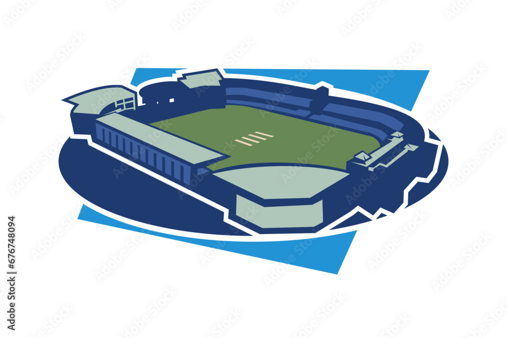Simple cricket stadium icon, Sport icon, flat, cricket stadium vector ...