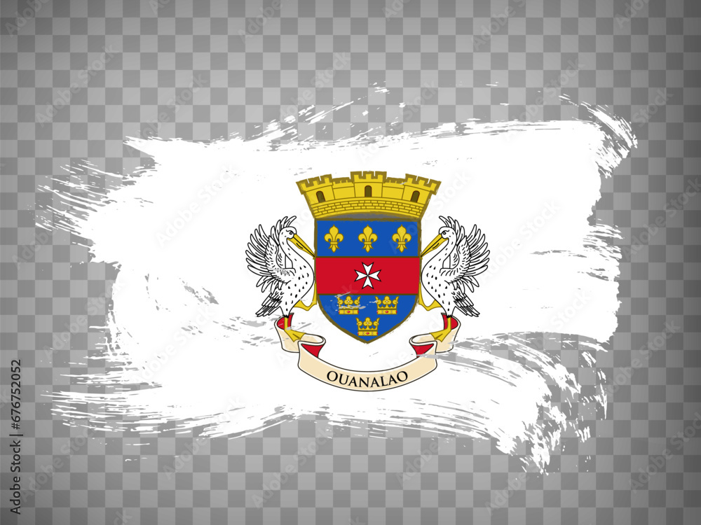Flag of Saint Barthelemy from brush strokes. Flag of Saint Barthelemy ...