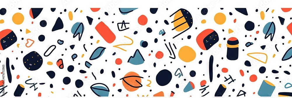 Children's cartoon abstract minimalist backdrop doodle drawing with ...