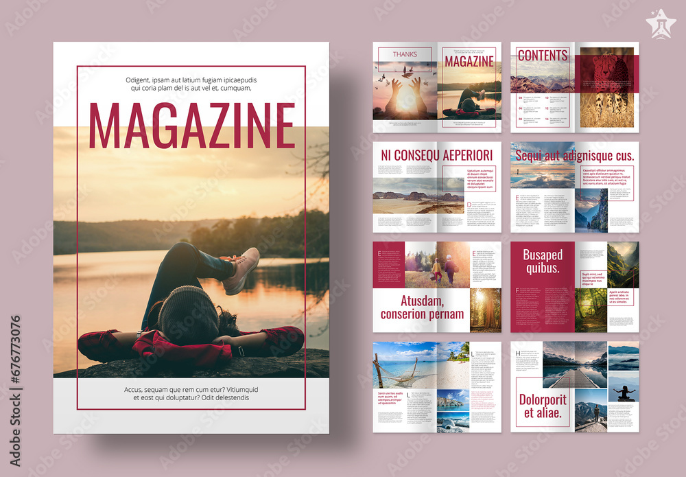 Magazine Layout Stock Template | Adobe Stock