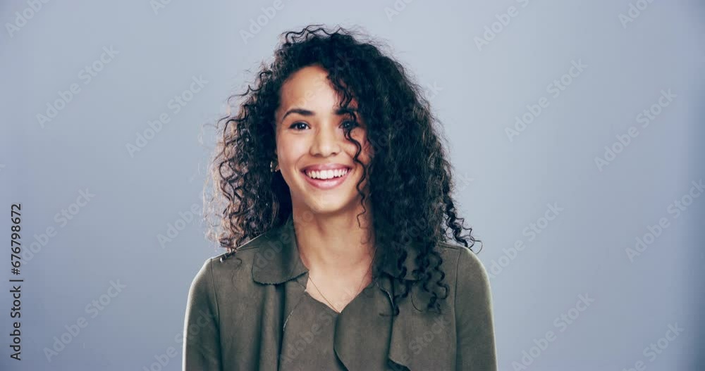 Woman, laughing and joke with humour, funny and happy for comic, meme ...