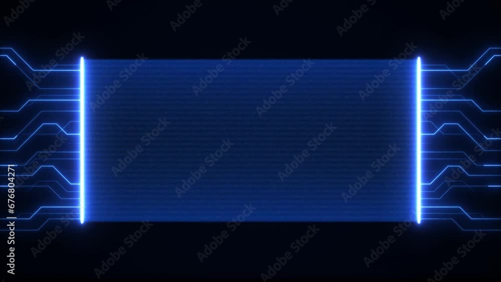 Digital Data moving on Circuit Board and CPU loop backgrounds. Computer Processing and ...