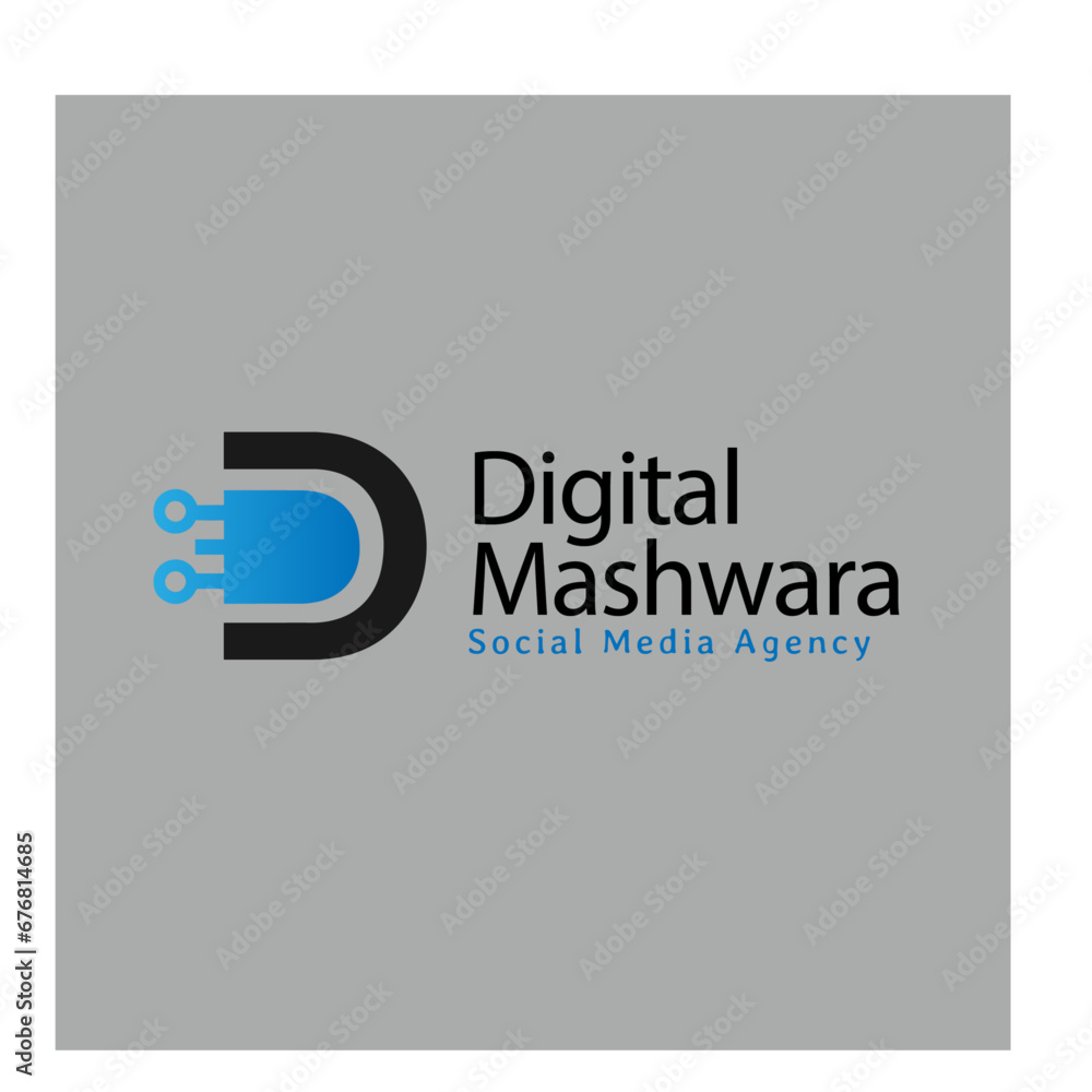 DM logo design element for Digital Mashwara. Vector illustration in EPS ...