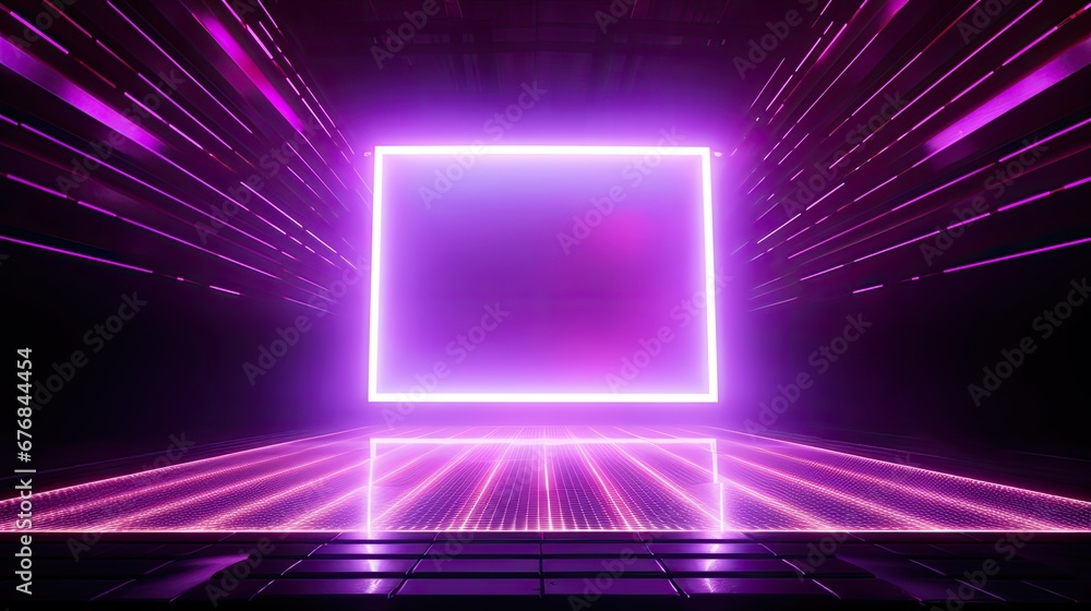 Mockup of empty LED display screens on the stage Stock Illustration ...