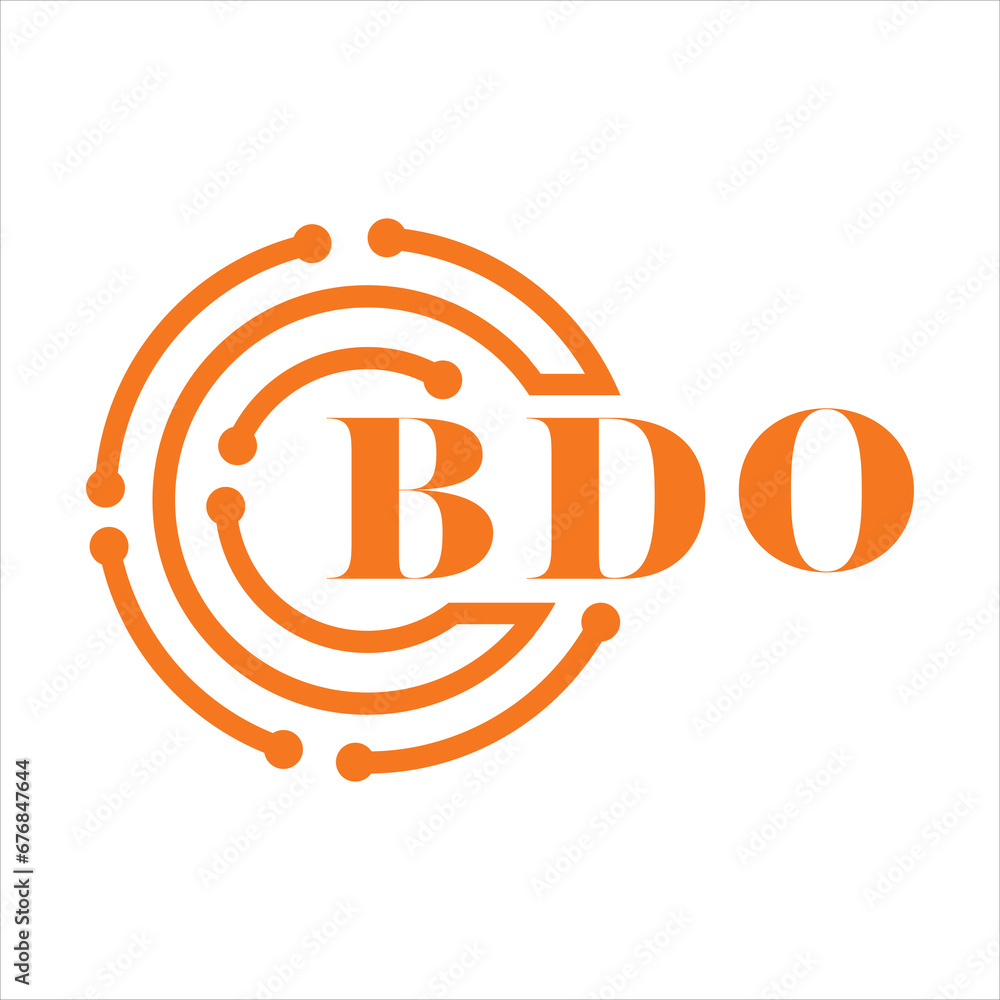 BDO letter design. BDO letter technology logo design on white ...