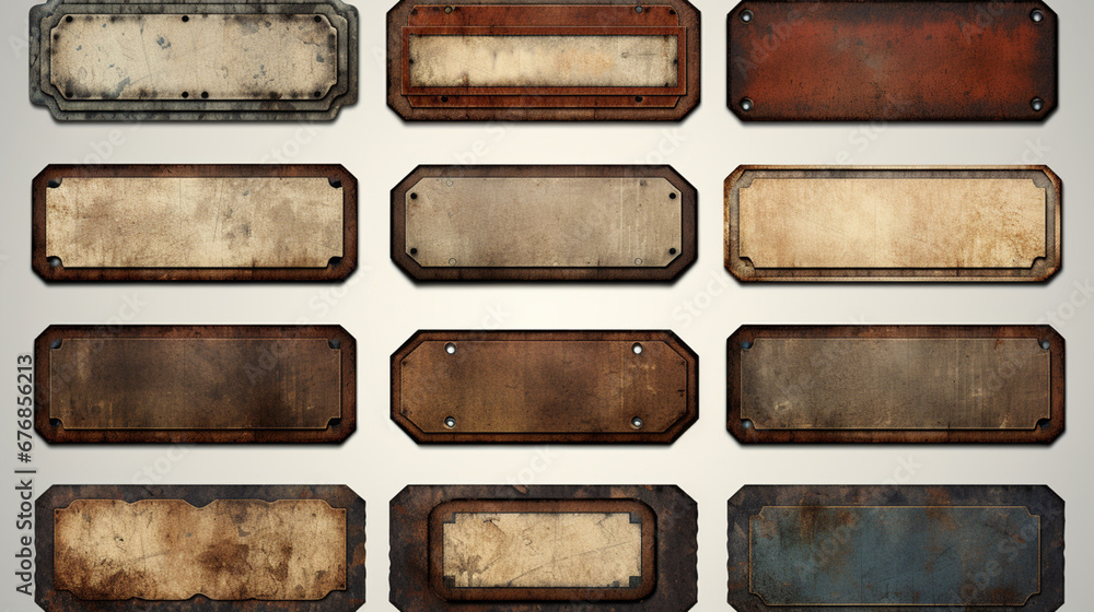 Ornamental label frames. Old ornate labels, decorative vintage frame ...