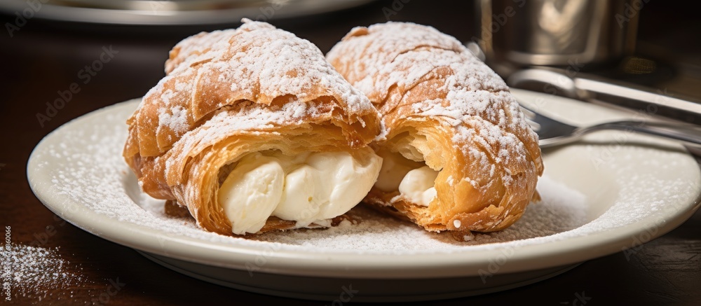 In Naples Italy the sfogliatella is a traditional pastry made with ...