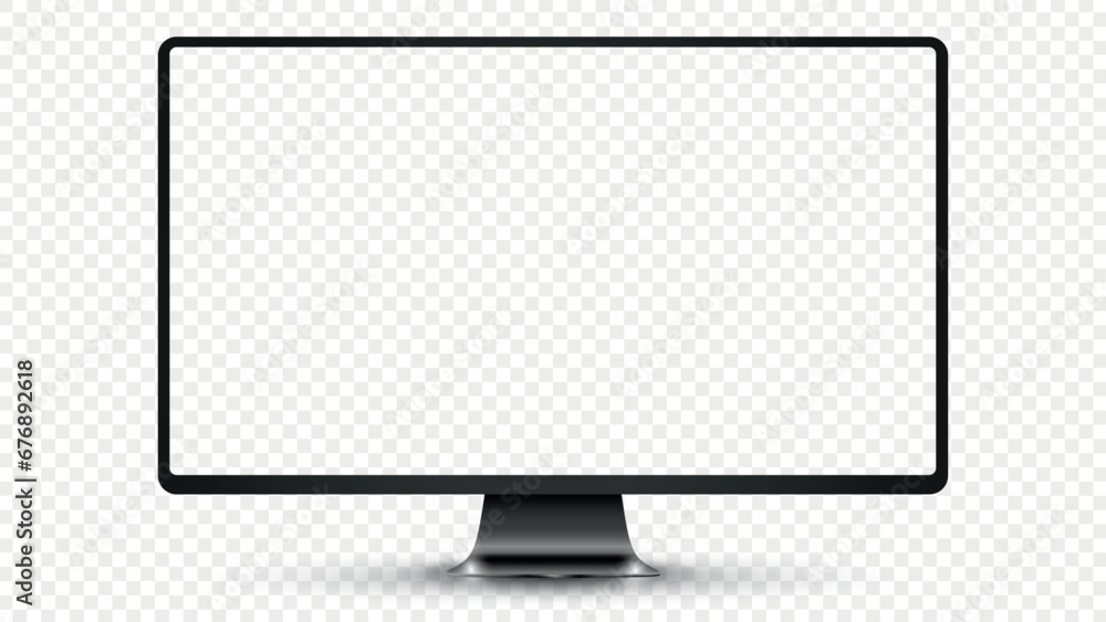 Computer screen vector illustration. Monitor. Stock royalty free vector ...