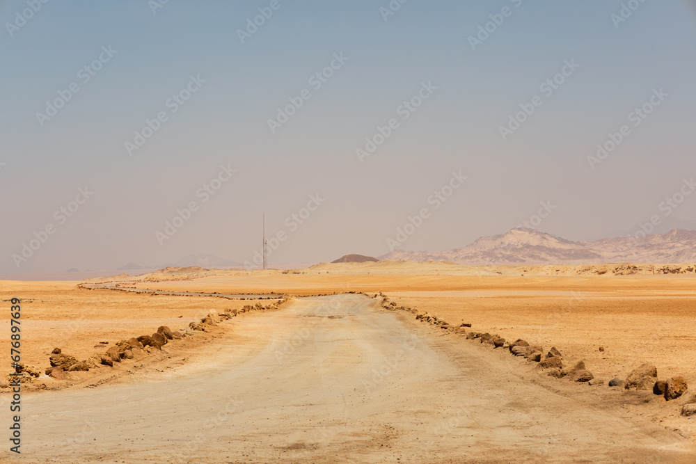 Driveway in Ras Mohamed National Park. Ras Muhammad in Egypt at the ...