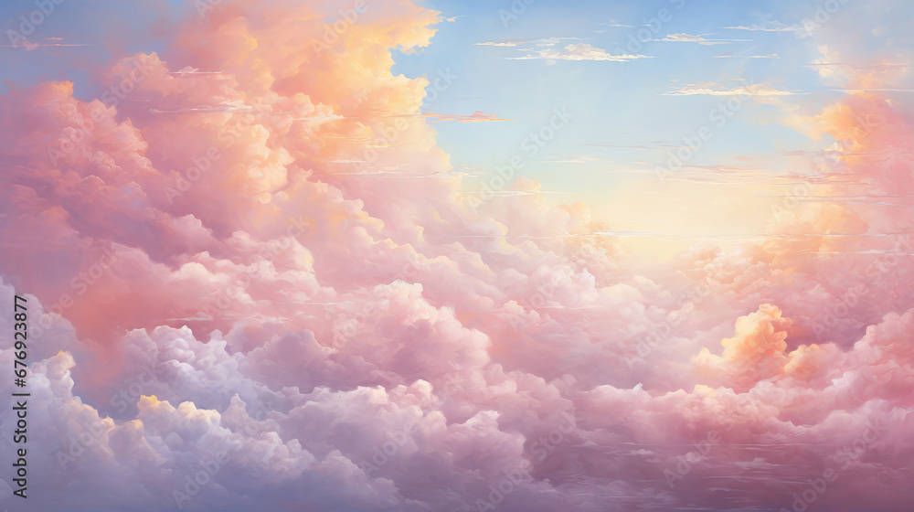 Tranquil Sunset Sky with Vibrant Colors and Dramatic Clouds Stock Photo ...