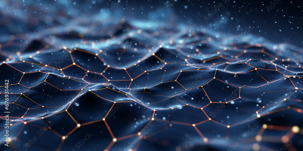 abstract wave digital technology background, sound and graphic shapes ...