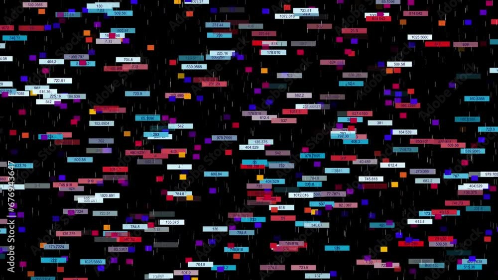 HUD UI looping animation.Technological digital infographic color ...