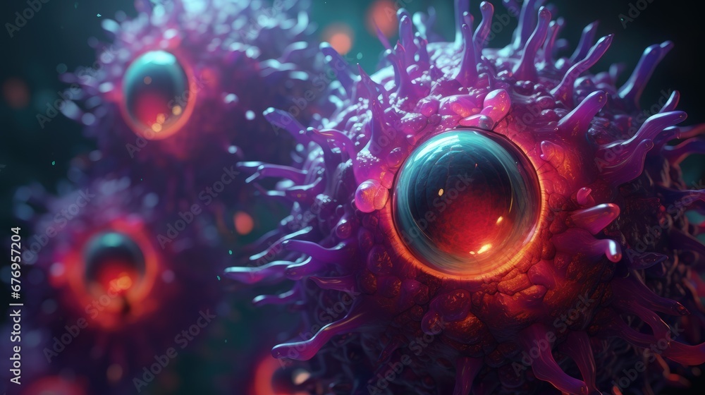 Cartoon characters cute, funny evil viruses, whimsical and infectious ...