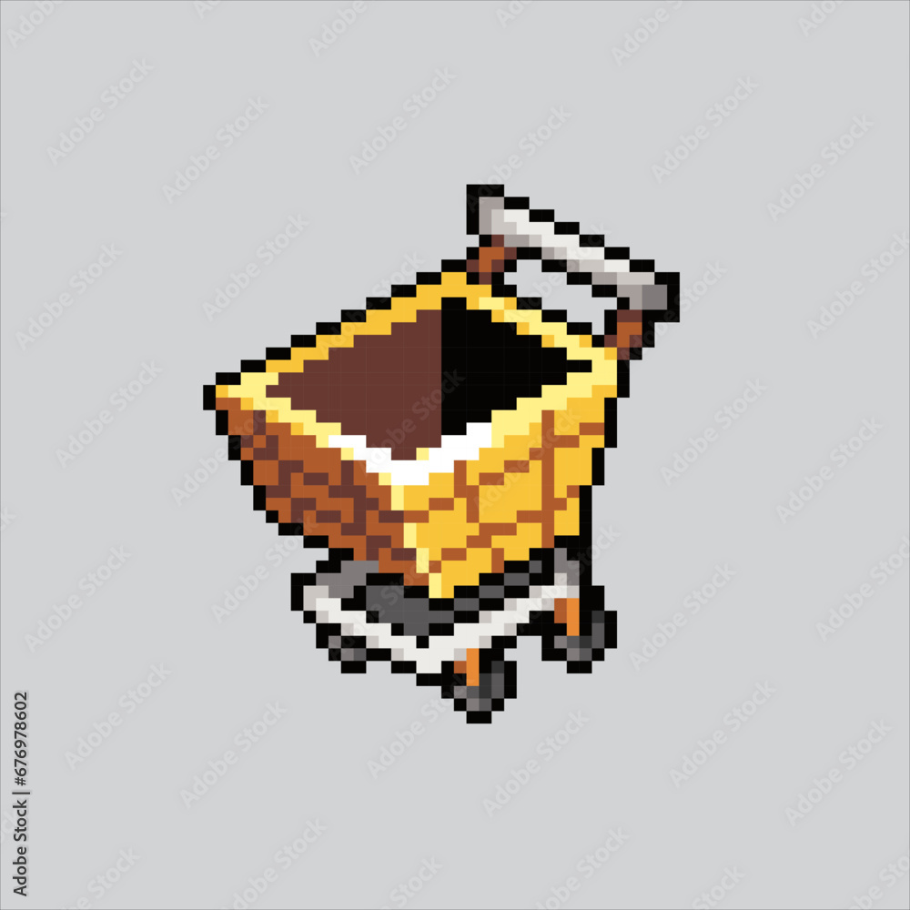 Pixel art illustration Cart. Pixelated Cart. Cart shopping pixelated ...