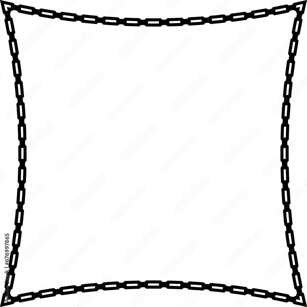 Square shape Chain round frame Chain let design texture decorative ...