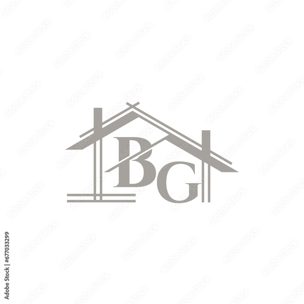 BG logo with a home form element which means a real estate company ... BG logo with a home form element which means a real estate company ...