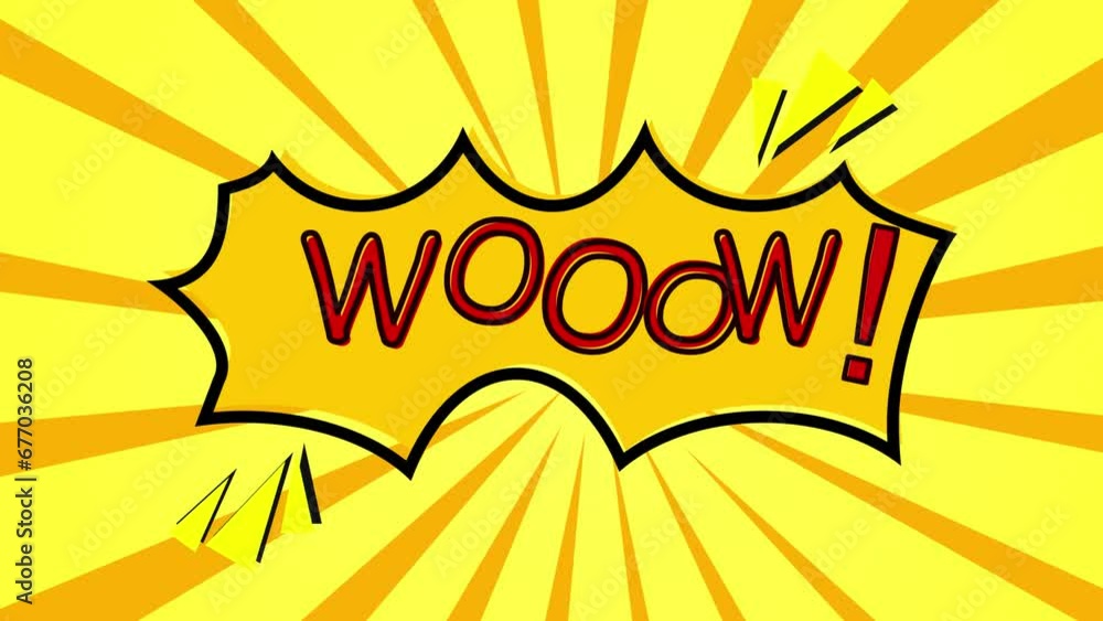 Cartoon and Comic background animation, with animated radial rays and ...