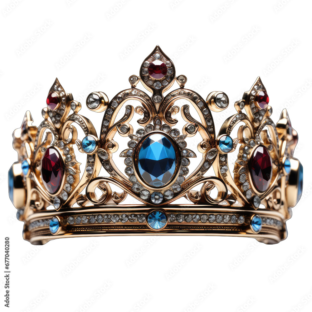 Crown Fit for a Queen Isolated on Transparent or White Background, PNG ...