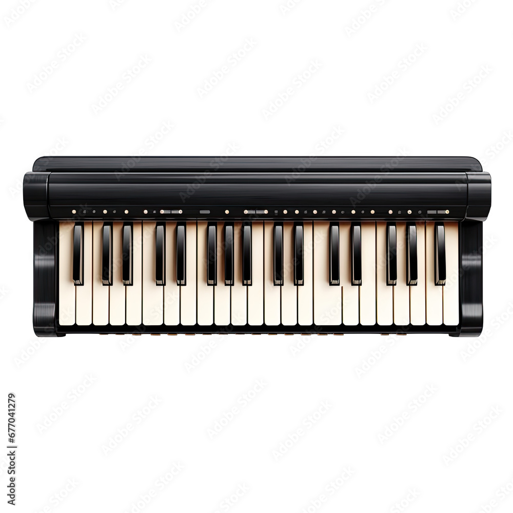 Piano Keys from Top View Isolated on Transparent or White Background ...