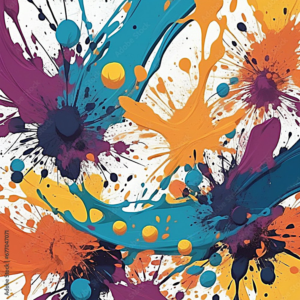energetic background texture with dynamic paint splatter effects Stock ...