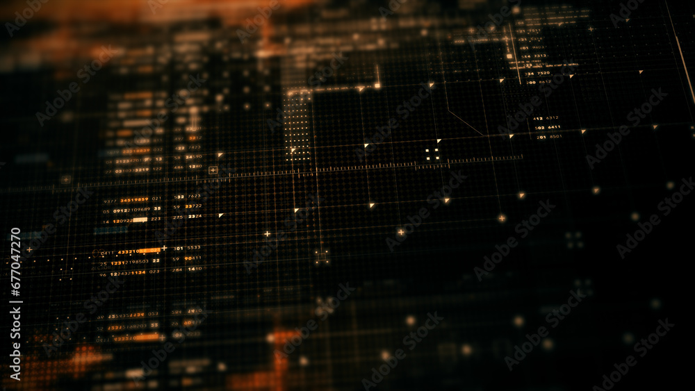 Immersive data matrix simulation UI with cutting-edge digital ...