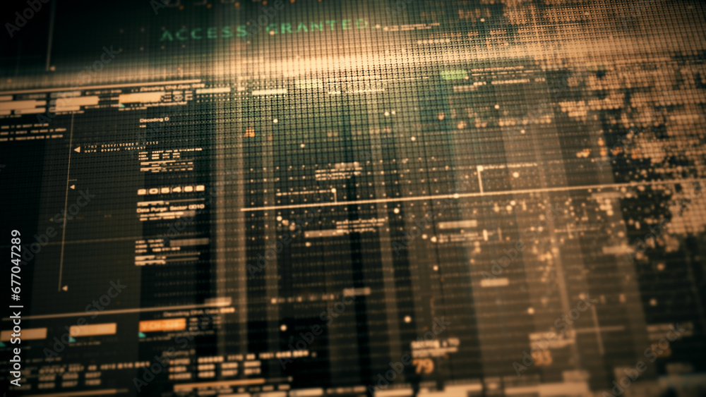 Immersive data matrix simulation UI with cutting-edge digital ...