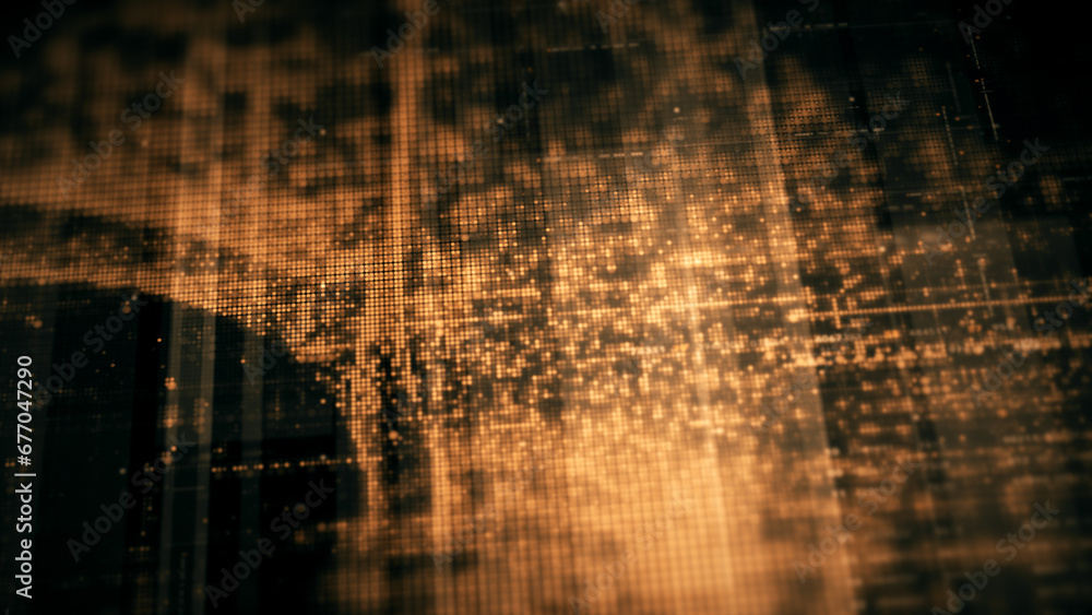 Immersive data matrix simulation UI with cutting-edge digital ...