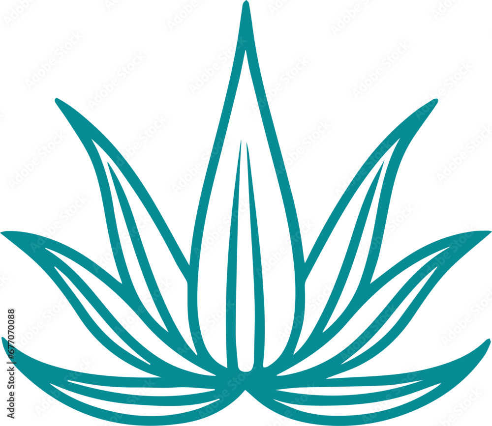 Agave plant outline vector svg drawing Stock Vector | Adobe Stock