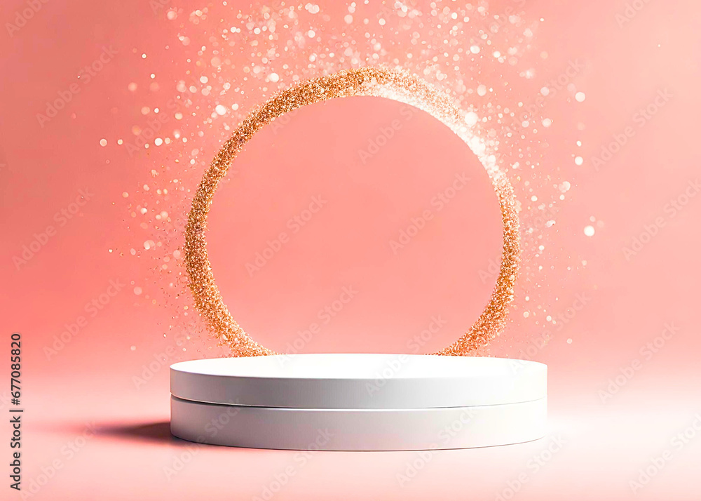 Modern 3D Podium Render, Stage Platform Design, Virtual Presentation ...