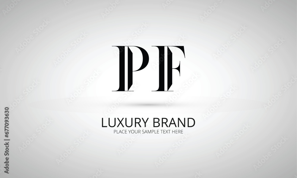 PF P pf initial logo | initial based abstract modern minimal creative ...