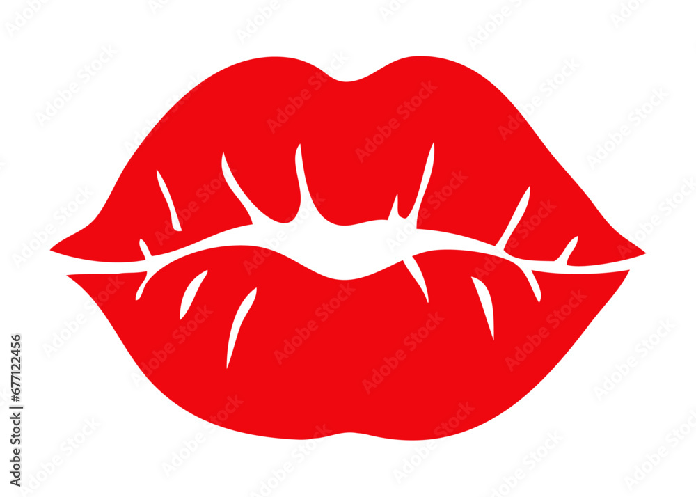 Vetor de Logo con silueta de labios de mujer para su uso en ...