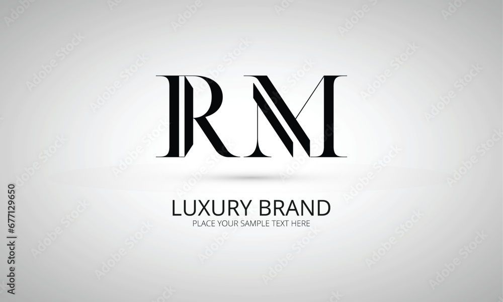 RM R rm initial logo | initial based abstract modern minimal creative ...
