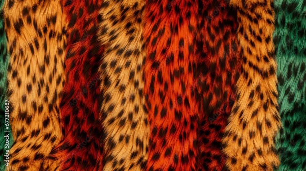 Fur leopard skin texture line christmas colorful seamless pattern tile ...