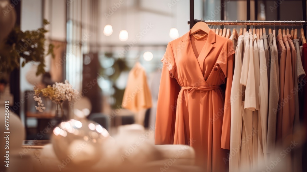 Fashion luxury elegance clothes in the shop Stock Photo | Adobe Stock