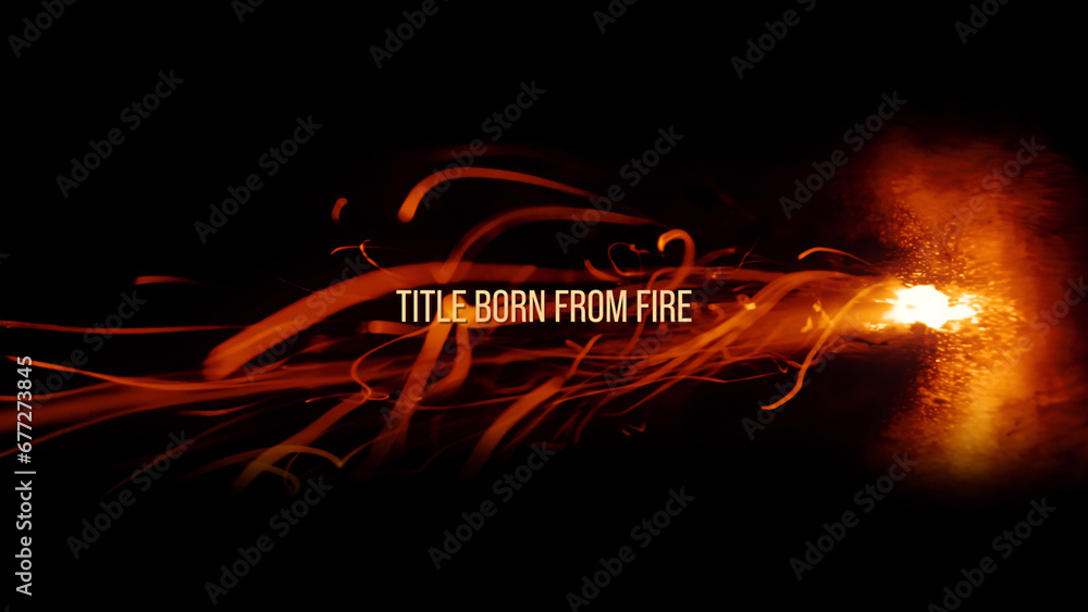 Title Born From Fire Stock Template | Adobe Stock