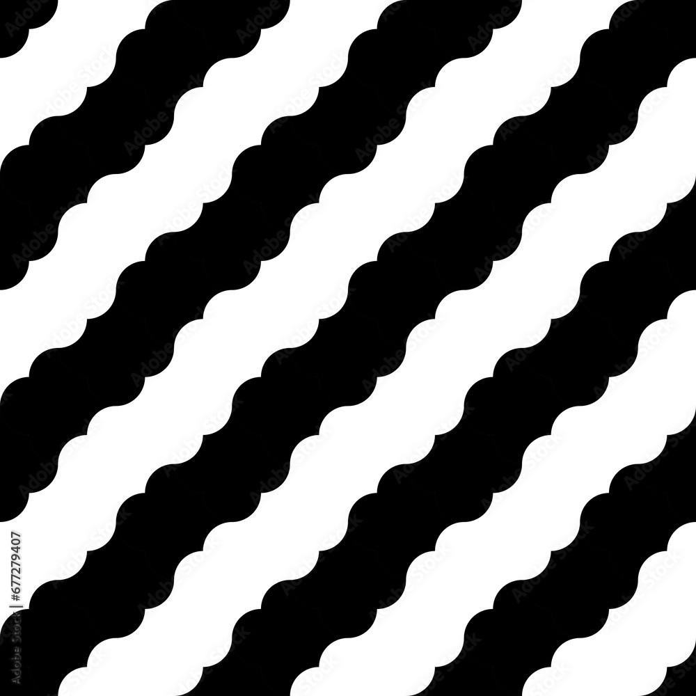 Seamless diagonal wavy lines. Jagged stripes. Surface pattern design ...