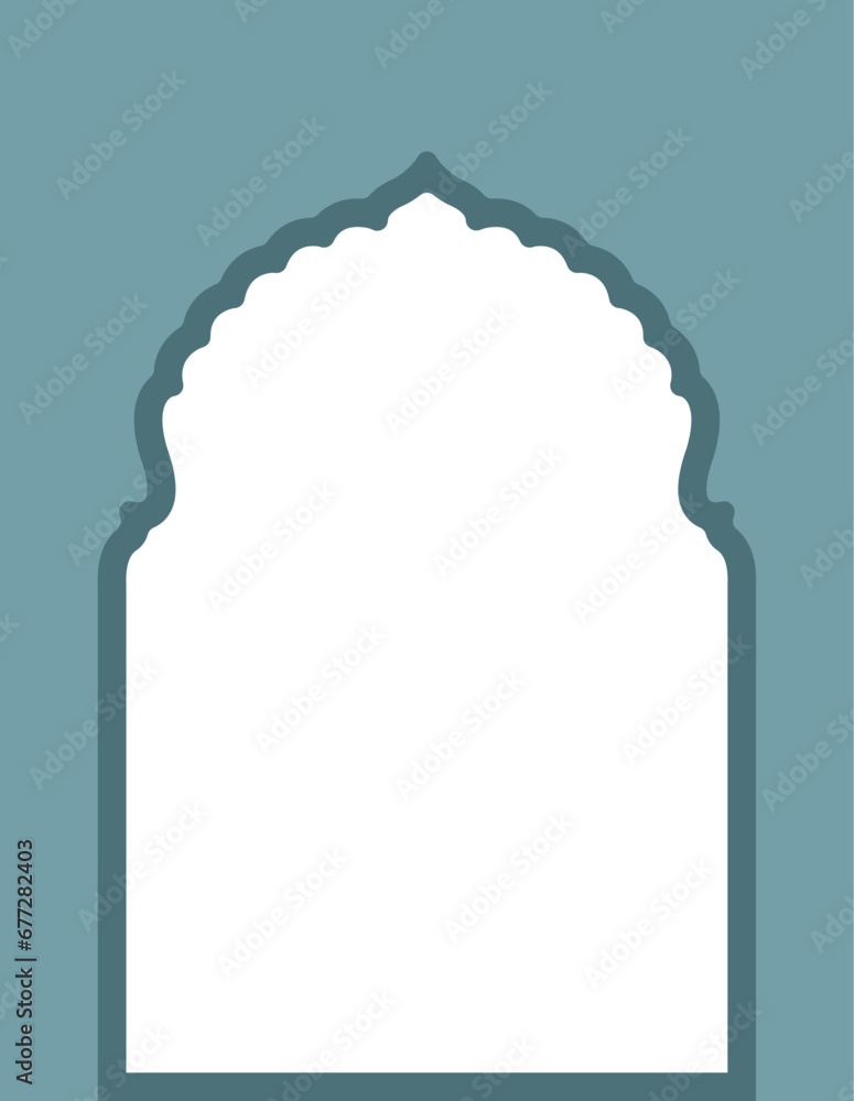 Traditional Islamic arches. Architectural type of arches shapes window ...