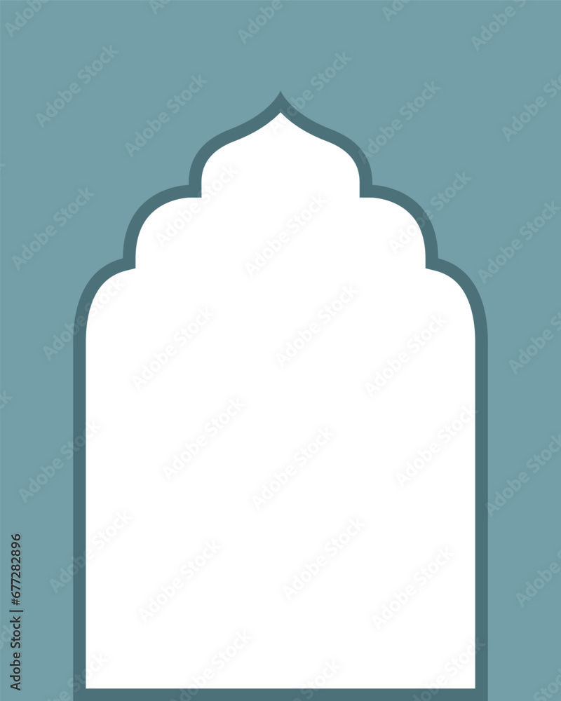 Traditional Islamic arches. Architectural type of arches shapes window ...