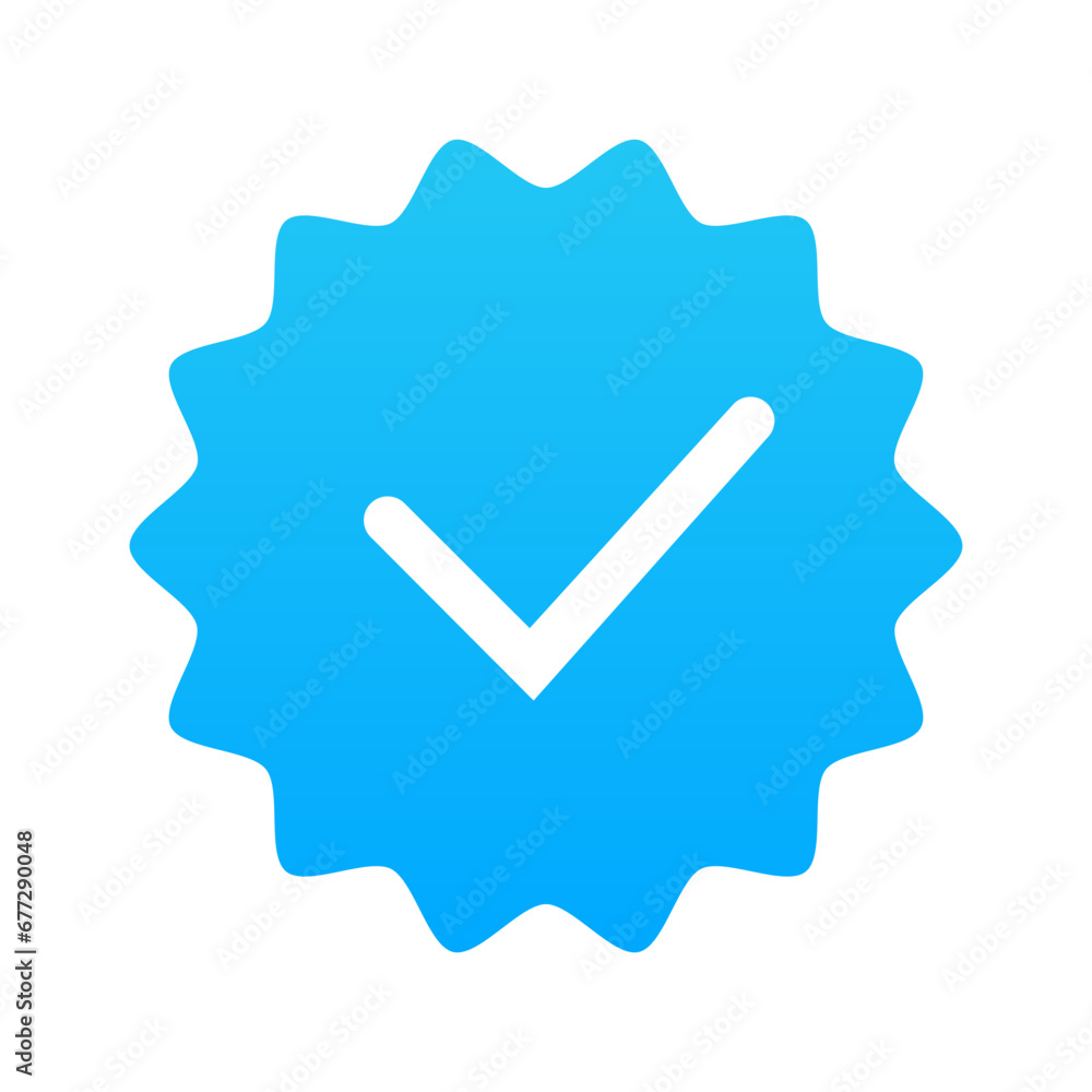 Viber verified profile badge. Blue verified viber account icon. Social ...
