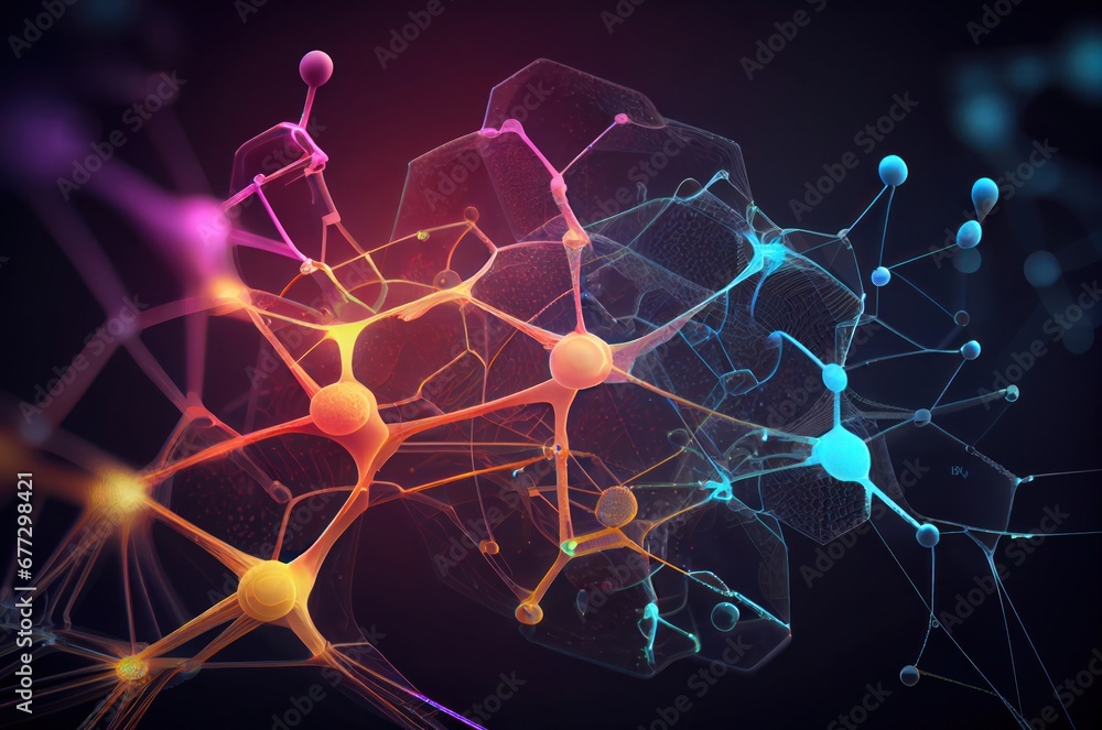 Structure and Components of a Human Cell Background Generative AI Stock ...