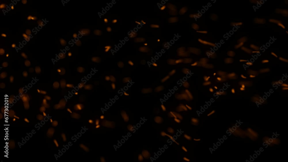 Huge falling VFX dust particles are isolated on a black background for ...